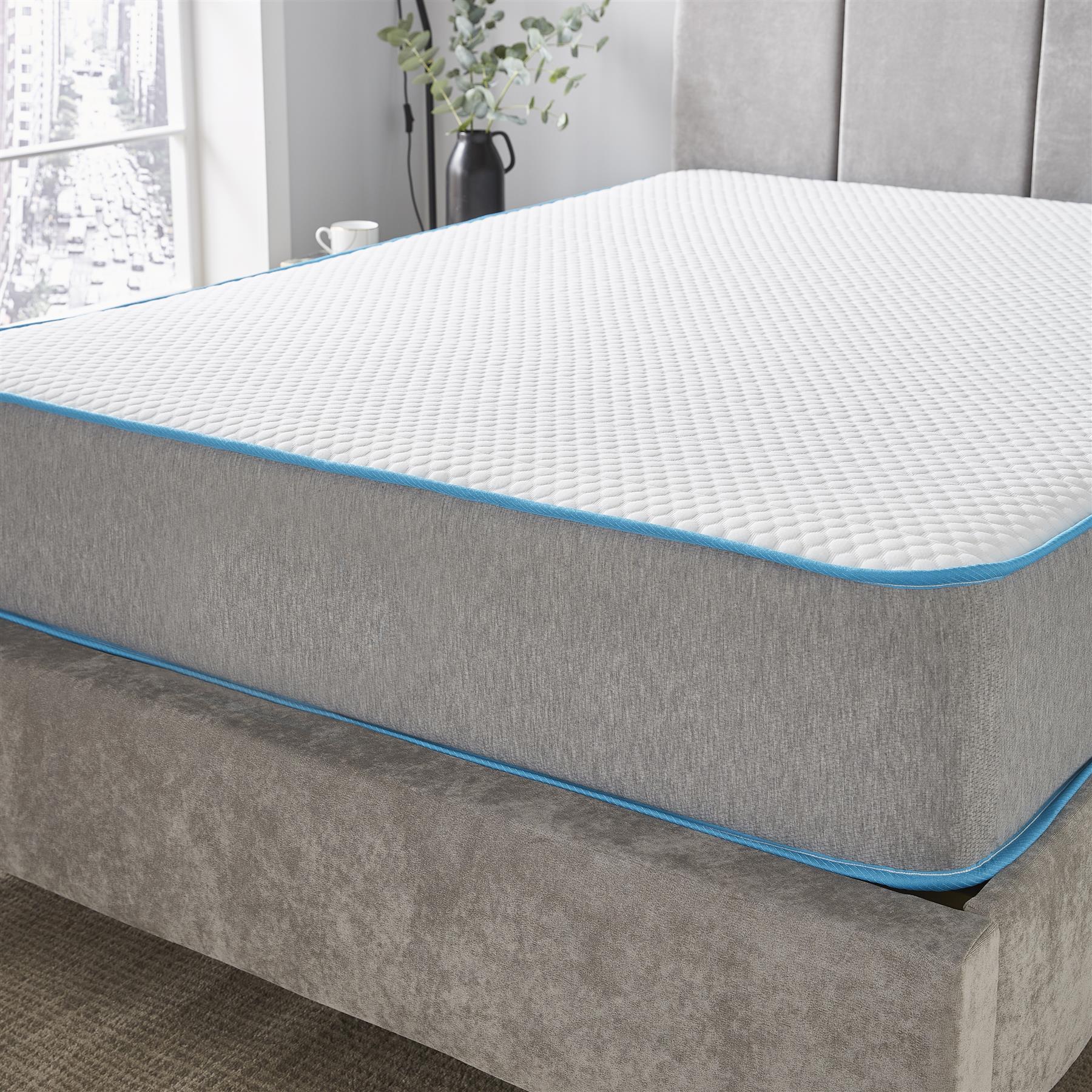 Cielo Open Coil Spring Memory Foam Deep Quilted Sprung Mattress – The ...